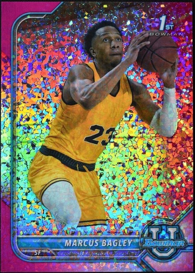 2021-22 Bowman University - Marcus Bagley #65 Fuchsia Mini-Diamond ...