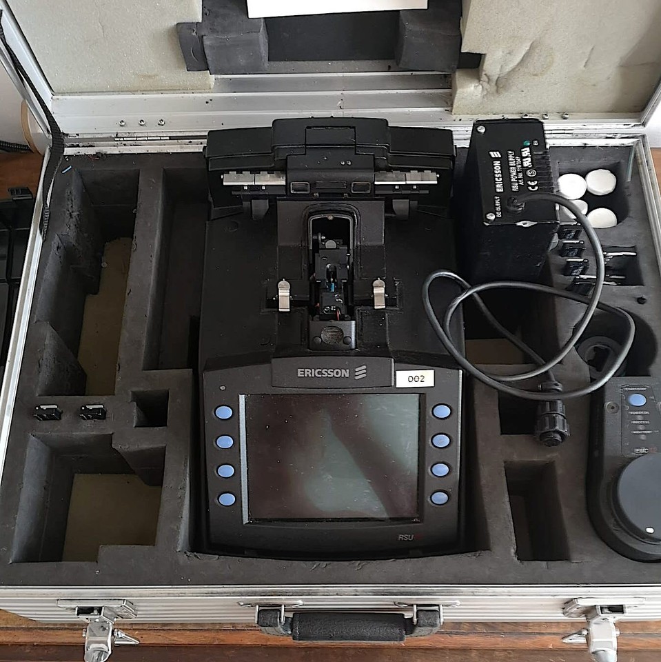 Ericsson RSU 12 Ribbon Fiber Fusion Splicer + Ultrasonic Cleaner EUC 12 ...