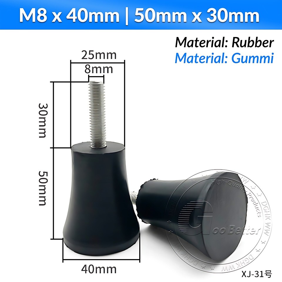 Rubber Adjustable Feet M6 M8 M10 Screw Leveling Table Foot Machine ...