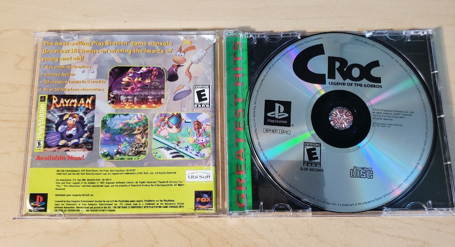 Croc Legend of the Gobbos PS1 PlayStation 1 Greatest Hits Complete CIB ...