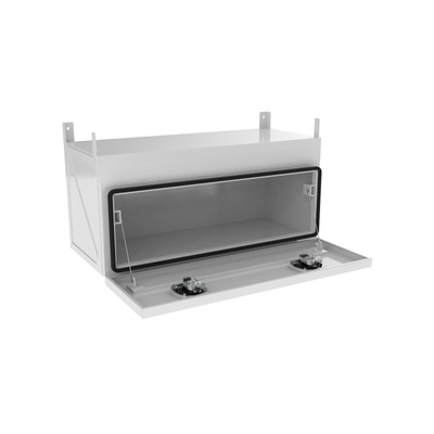 100 x 45 x 45cm White Flat Aluminium Under Tray Body Tool box Truck ...