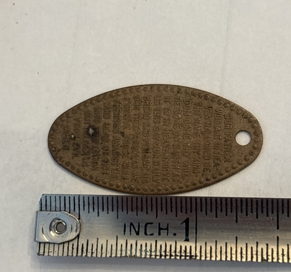 Vintage Brass Religious “Our Father “ Medallion | eBay