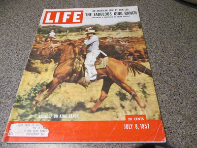 Vintage Life Magazine - July 8, 1957 Fabulous King Ranch | eBay