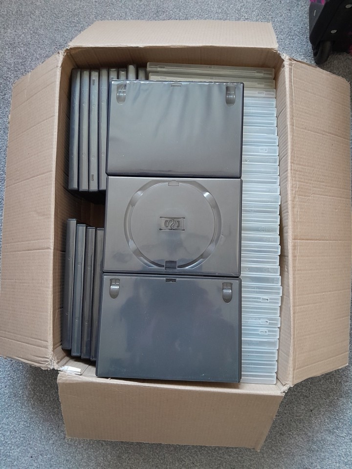 53 Quality Used 14mm Spline Single And Double Dvd/Cd Cases, No Stickers ...