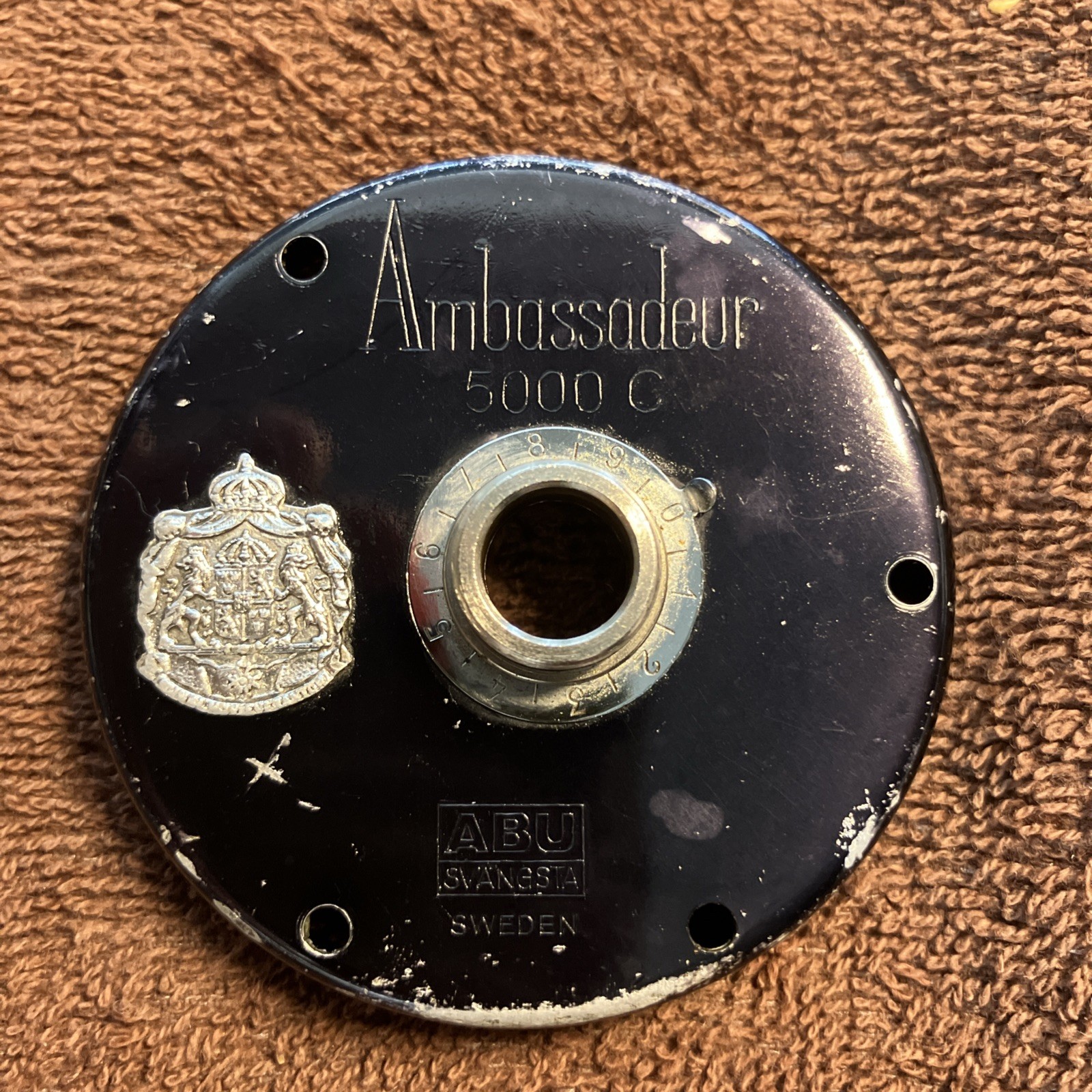 Left Side Plate Abu Garcia Ambassadeur 5000c Early Vintage # 8592 Black ...