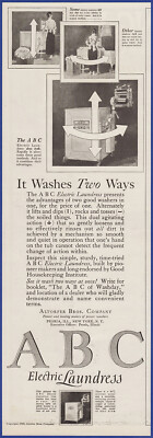 Vintage 1920 A B C WASHER ABC Washing Machine Appliance Ephemera Print ...
