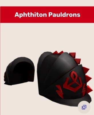 Roblox Series 1 Aphthiton Pauldrons -CODE ONLY-Sent through Messages | eBay