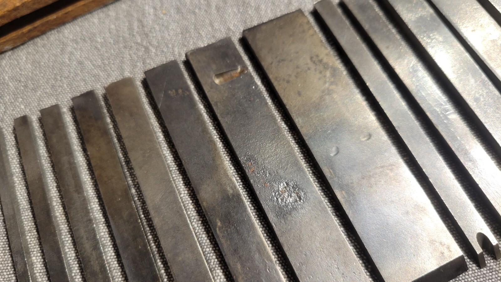 Set of Antique STANLEY No. 45 COMBINATION PLANE IRONS in Original box ...