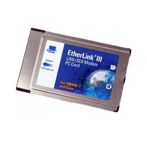 3com EtherLink III LAN PC Card 33.6 Modem 10BASE-T and Coax 3C562D ...