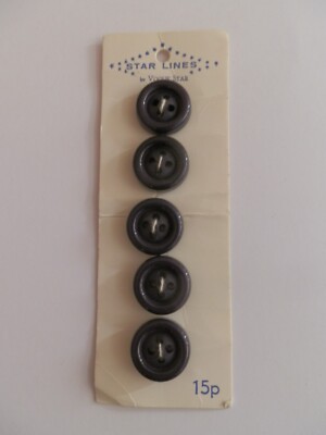Vogue Star Navy Vintage Buttons on Original Card | eBay UK