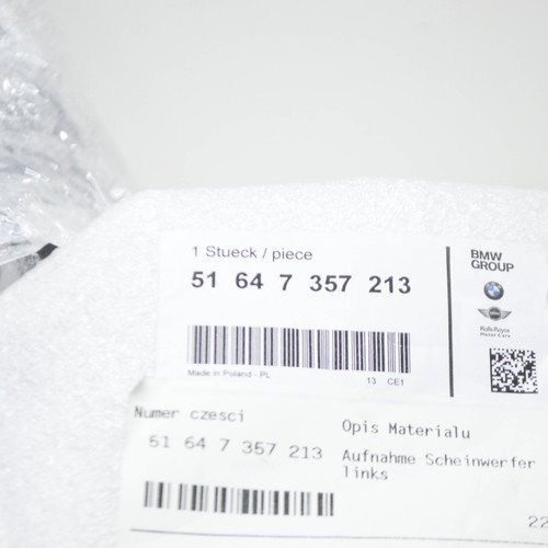 NEW BMW 7 G11 FRONT LEFT HEADLIGHT BRACKET 51647357213 7357213 2016 OEM ...