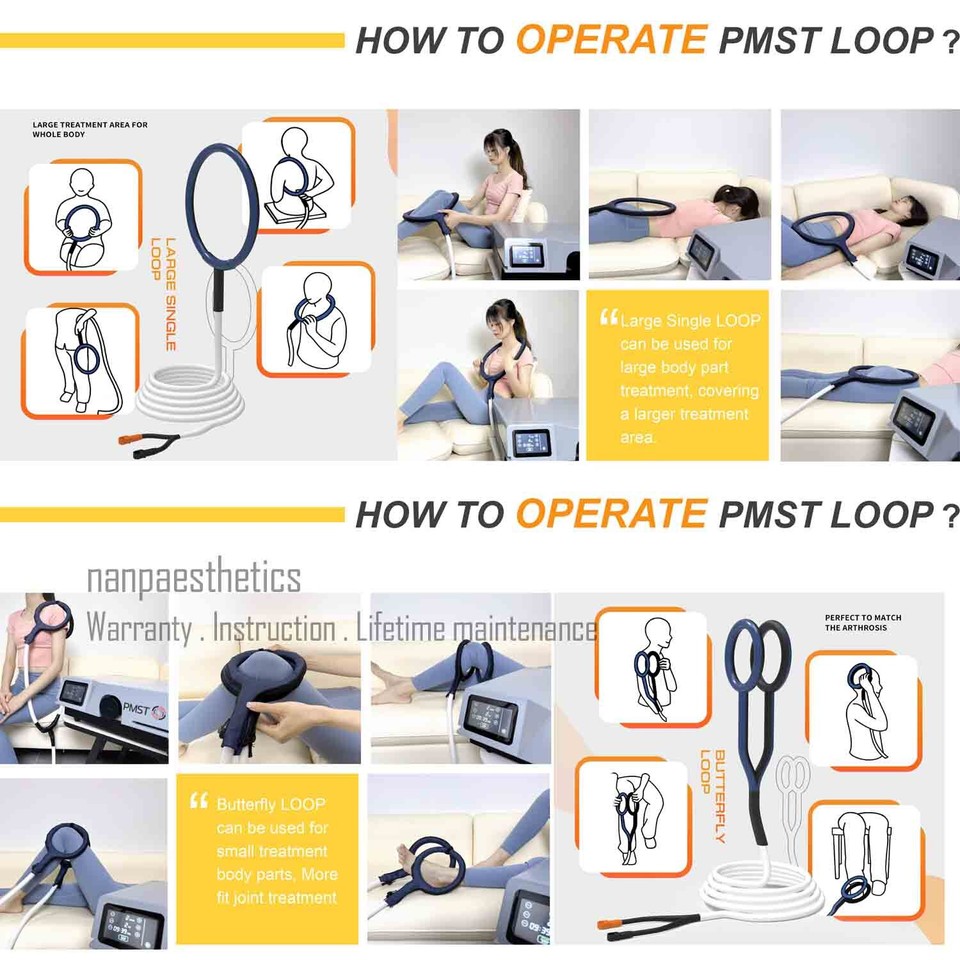 Protable PMST Loop EMTT PEMF Magnetic Physio Therapy Body Pain Relief ...