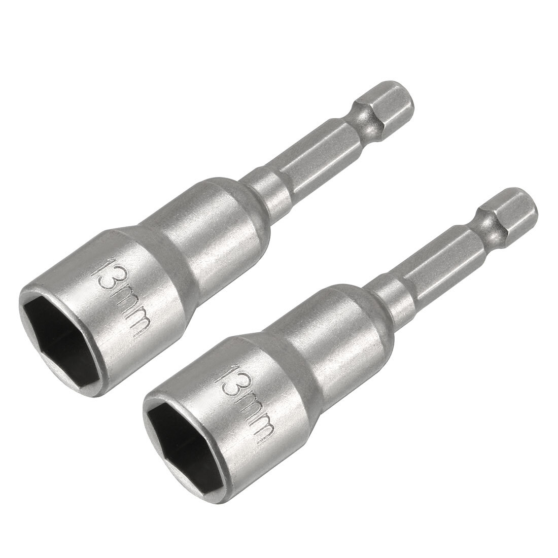 2pcs 1/4" Quick-Change Hex Shank 13mm Magnetic Nut Setter Driver Drill ...
