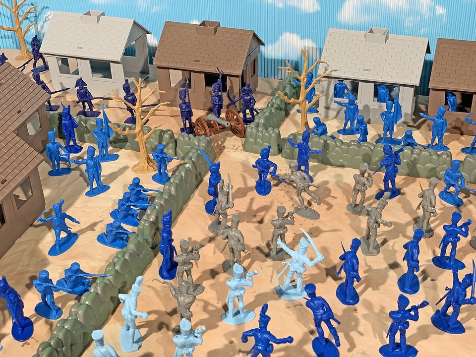 Napoleonic Battle of Waterloo Playset #3 - Prussians Arrive 54mm Toy ...