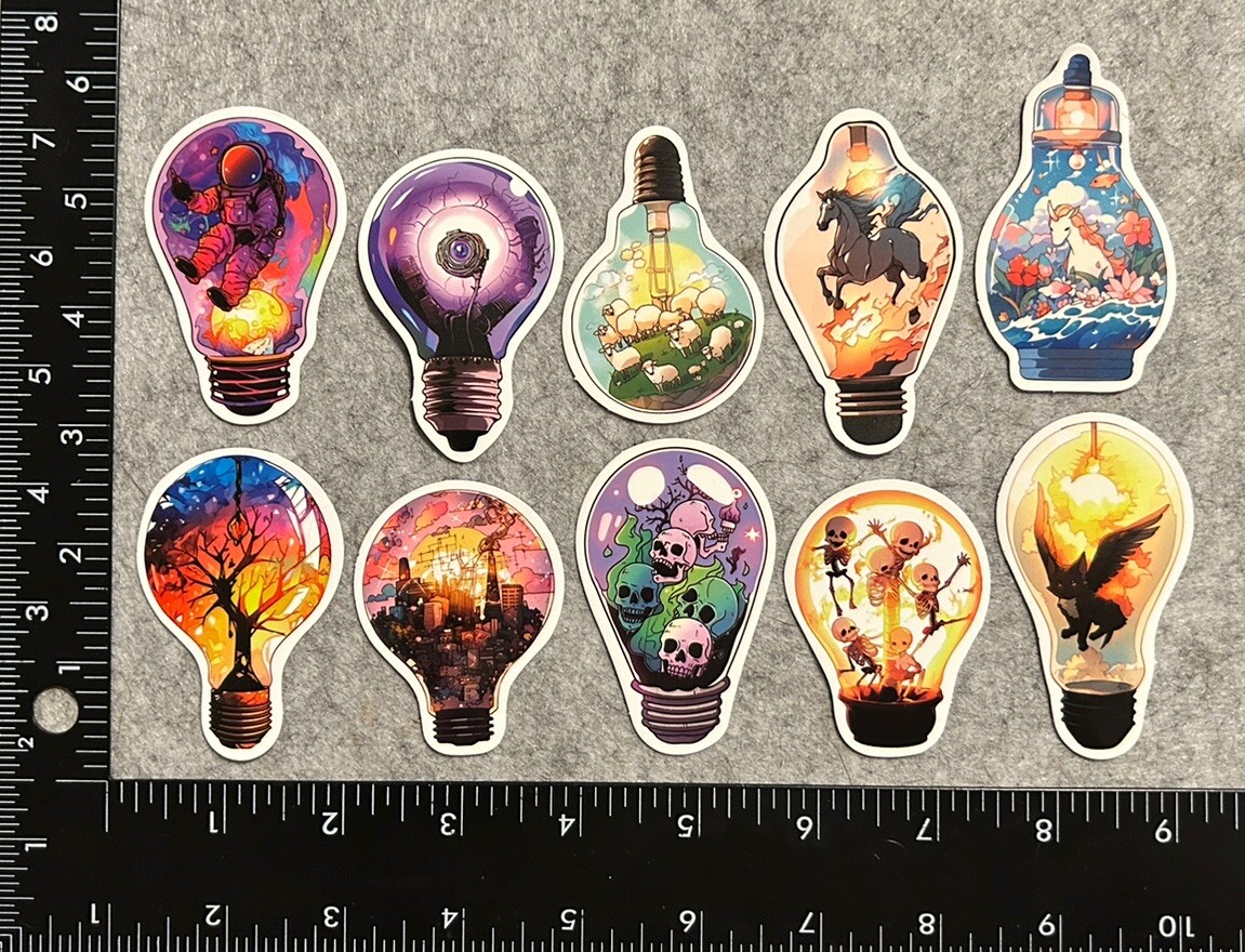 Lot of 10 Assorted World In A Lightbulb Universe Terrarium Vignette ...