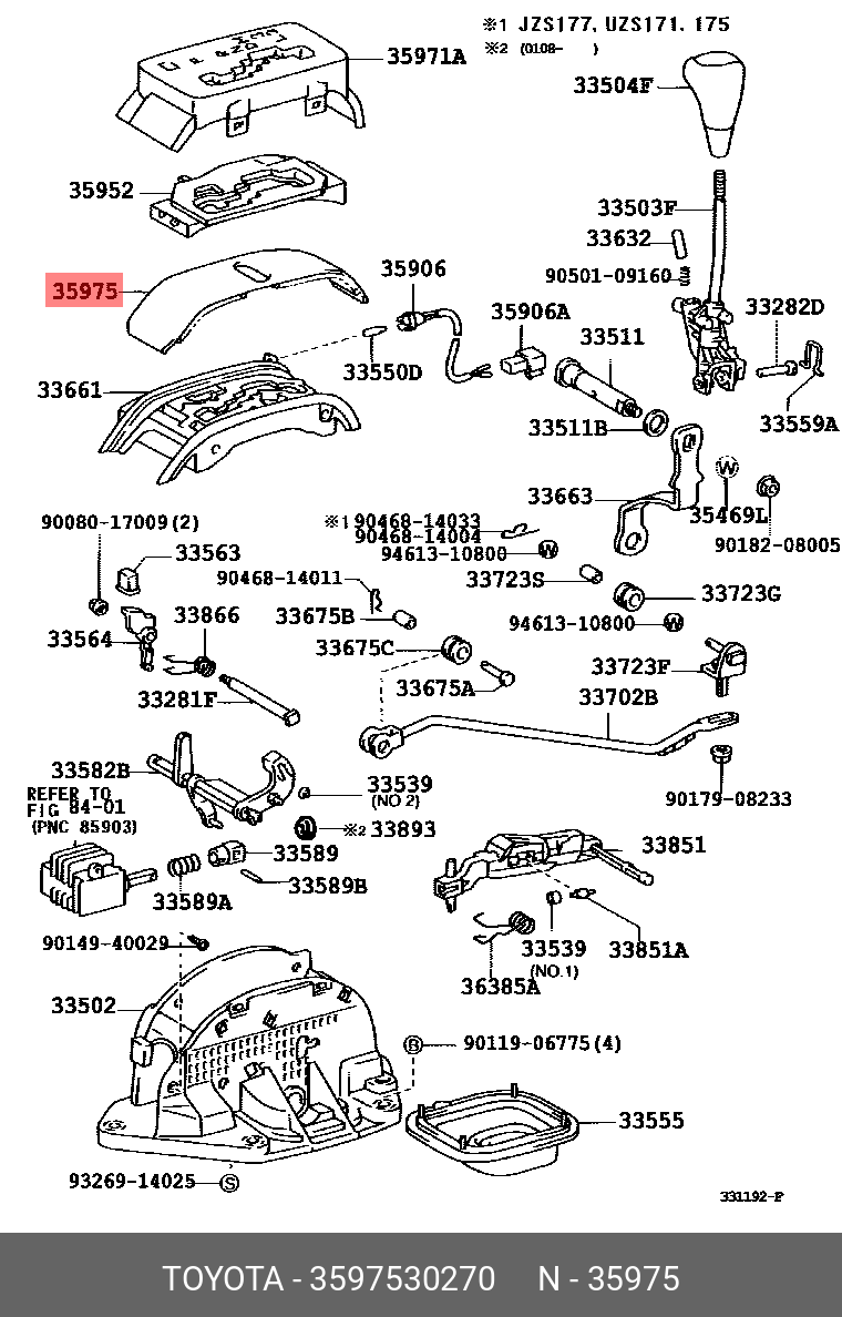 Original cover, slide for position indicator, 3597530270 for TOYOTA ...