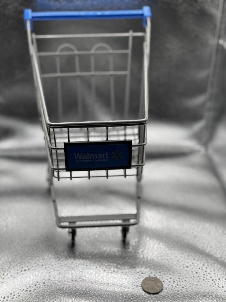 Mini Walmart Grocery Shopping Cart Market Basket Metal Wire Cart | eBay