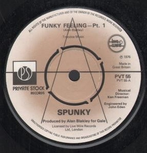 Spunky Funky Feeling 7" Vinyl UK Private Stock 1976 Promo Copy - Pt 1 B ...
