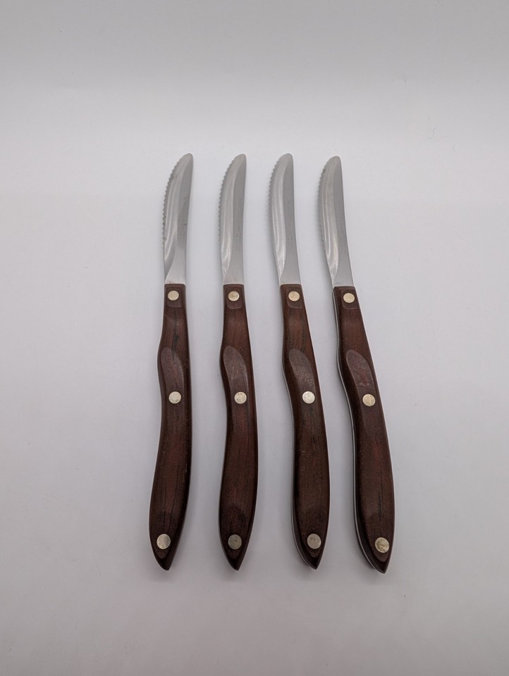 Vintage Cutco Serrated Table Knives 1059 Classic Brown Handle USA Lot ...