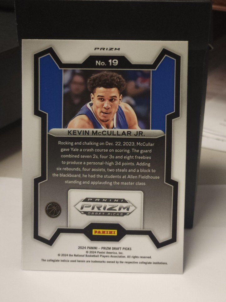 2024 Prizm Draft Picks Basketball Green Prizm Kevin McCullar Jr RC #19 ...