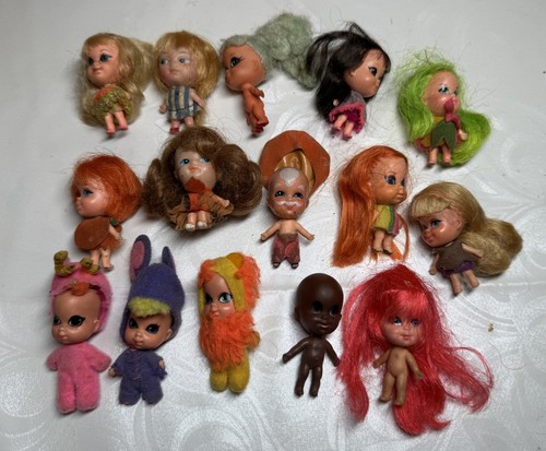 VINTAGE Little Kiddles ~Amiddles~ Doll Lot Mattel Mini Dolls 60s GREAT ...
