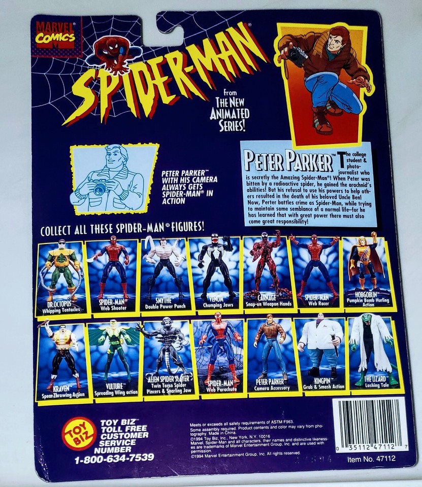 Spider-Man Animated Series Peter Parker Camera Accessory Marvel ToyBiz ...
