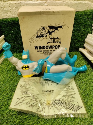 BATMAN WINDOW POP 1987 ORIGINAL BLUE VERSION BANDAI FIGURE BOX ...