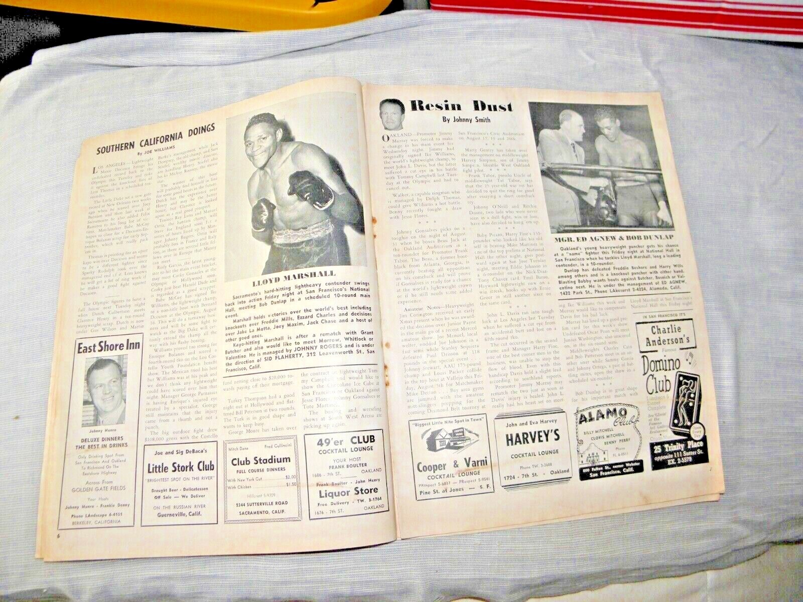 VINTAGE MAGAZINE BOXING REFEREE IKE WILLIAMS WORLD CHAMPION MAXIE DOCUSEN 1949 | eBay