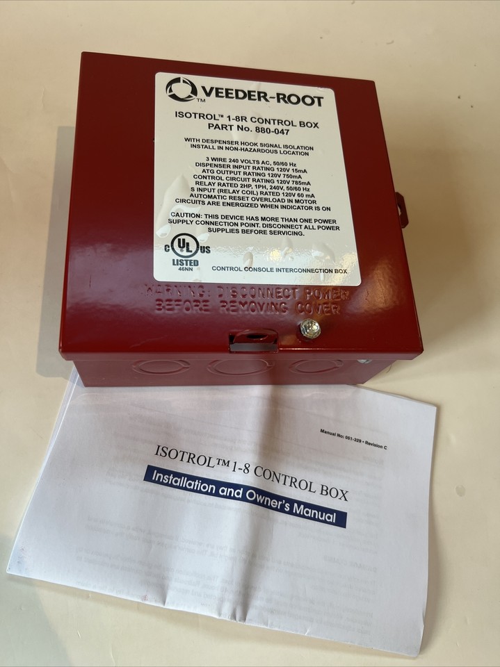 RED JACKET 880-047 VEEDER ROOT 1-8R Isotrol Control Box 3 Wire 240V AC ...
