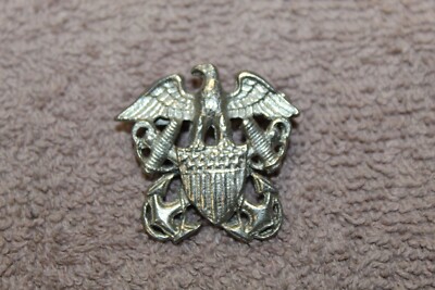Original WW2 U.S. Navy Officers Metal Insignia Hat Badge, PB | eBay