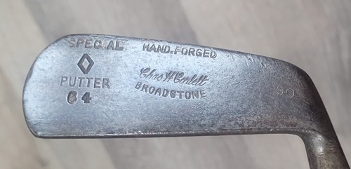 Antique Vintage Charles H Corlett Broadstone Hickory Wood Shaft Golf ...