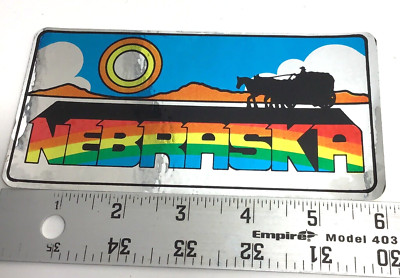 Vintage 1980’s Metallic Foil State Sticker Nebraska Bumper RV Decal 6 ...