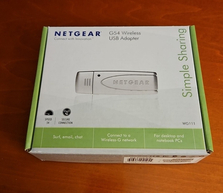 NETGEAR WG111 V3 G54 WIRELESS USB ADAPTER FOR DESKTOPS & NOTEBOOK PC's ...
