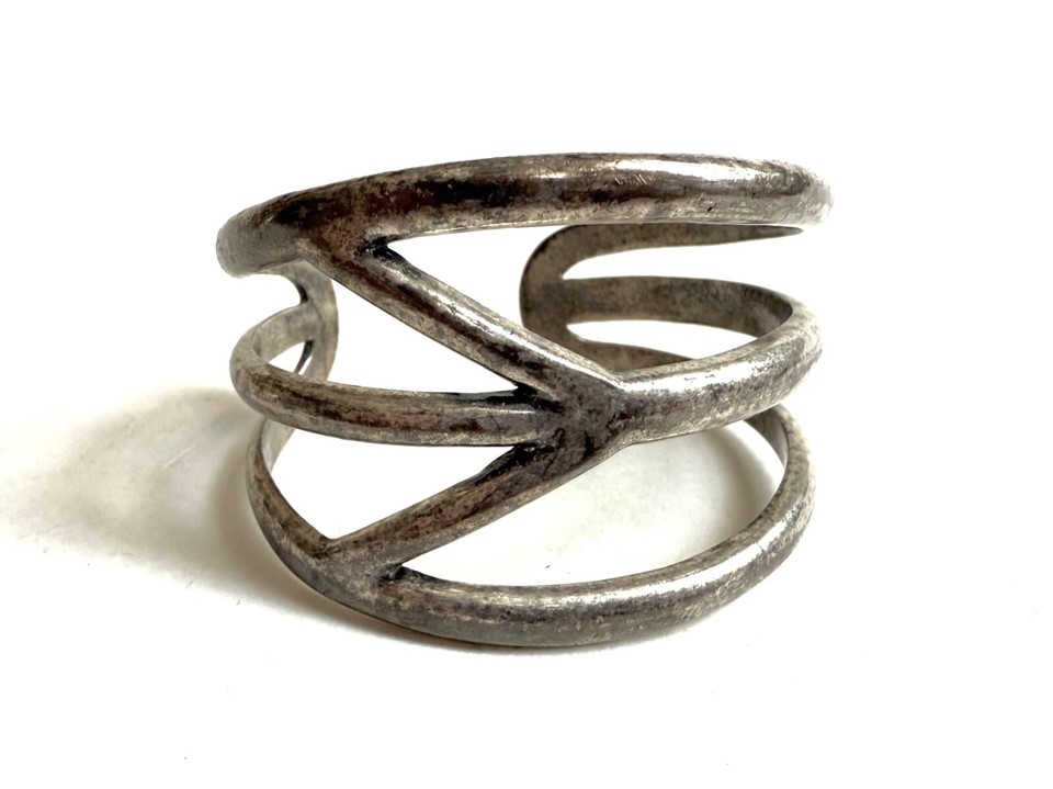 Lucky You Peace Sign Cuff Bracelet Silver Tone Signed | eBay