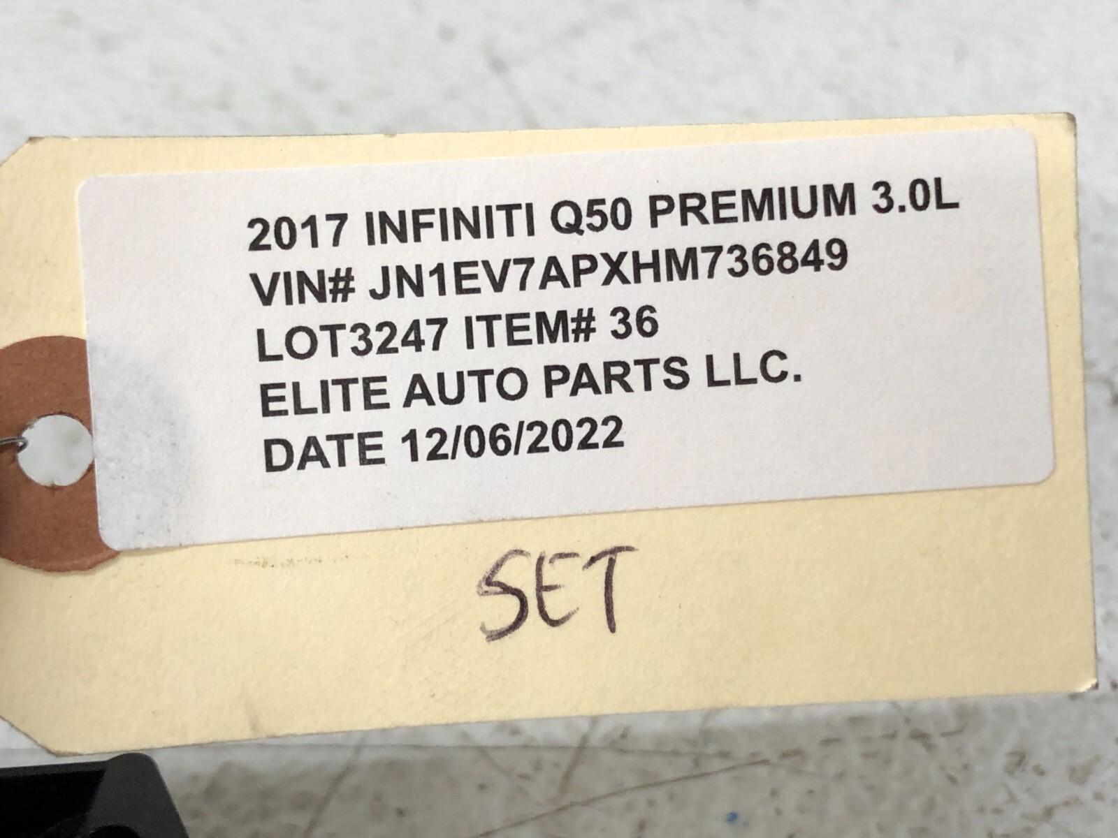 17-20 INFINITI Q50 INTERIOR TRACTION TRUNK BUTTON CONTROL SWITCH SET ...