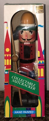 Vintage Red Nutcracker Handcrafted Wooden 12” Walgreens Exclusive NEW ...
