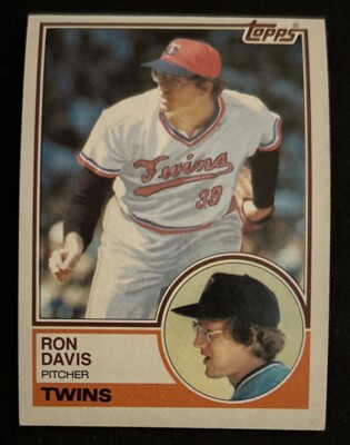 1983 Topps Ron Davis Baseball Card #380 Twins Pitcher VG O/C | eBay