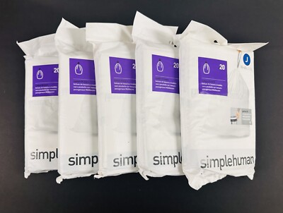Simplehuman J 100 Count 30L - 45L, 8-12 GAL Drawstring Trash Bags | eBay