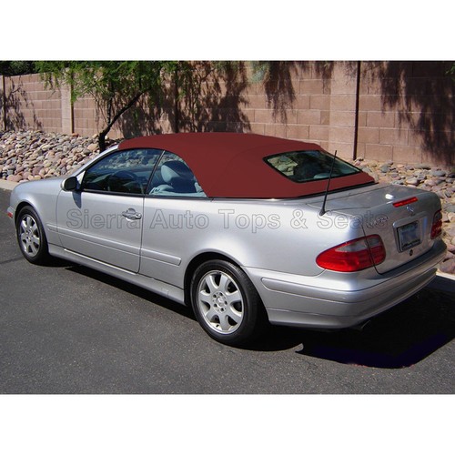 Fits: Mercedes CLK Convertible Top 99-03 w/o Window, Burgundy Cloth | eBay