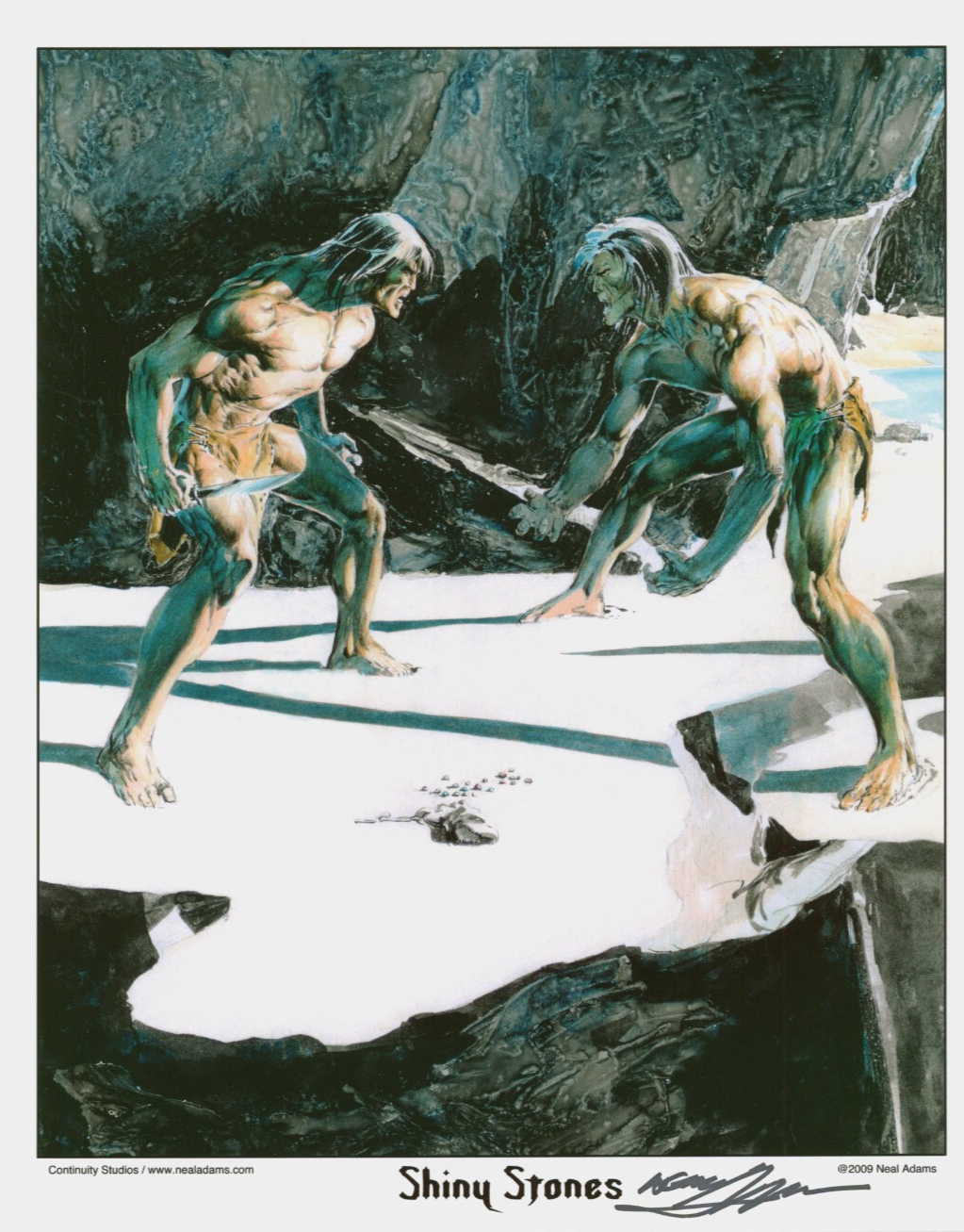 11x14 Inch SIGNED Neal Adams Fantasy Art Print ~ Tarzan / Shiny Stones ...