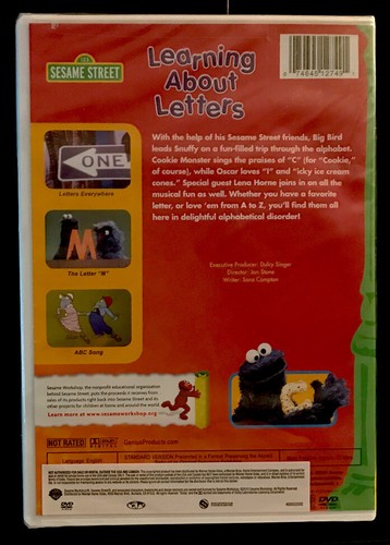 Sesame Street~Learning About Letters (DVD) *NEW/FACTORY SEALED, SHIPPED ...