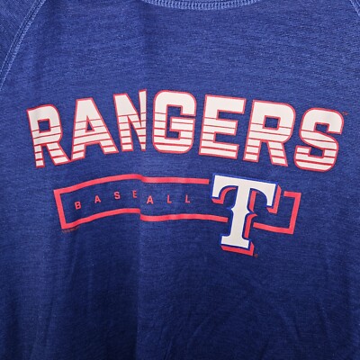 NWT Texas Rangers Dri Fit Shirt Mens L Blue MLB Baseball Genuine ...