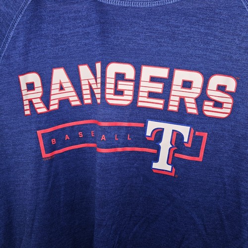 NWT Texas Rangers Dri Fit Shirt Mens L Blue MLB Baseball Genuine ...