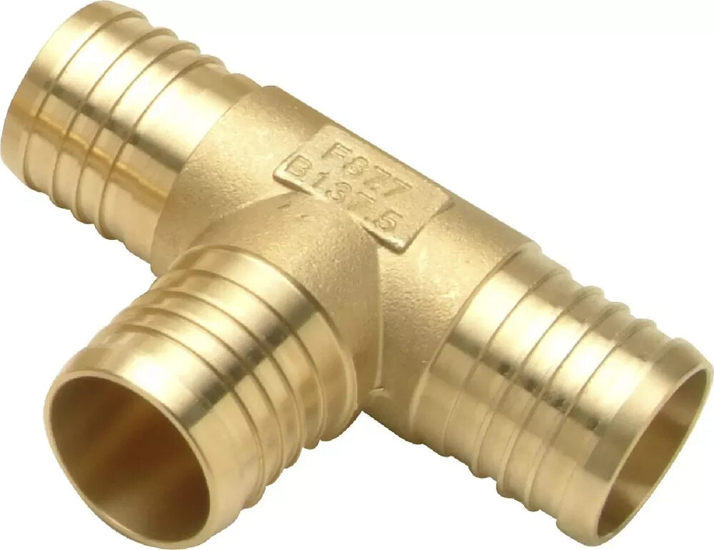 *5 pieces*~ ZURN 1-1/2 x 1-1/2 x 1-1/4 in. (XL) Brass PEX Crimp Tee | eBay