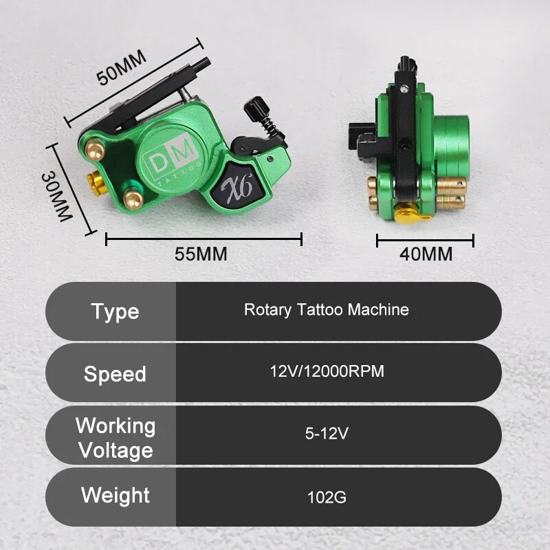 Professional Rotary Tattoo Machine 4MM Stroke Custom Motor Powerful ...