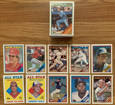 1988 Topps Baseball Set. Lot of 110 Cards - Pete Rose, Smith, Murray ...