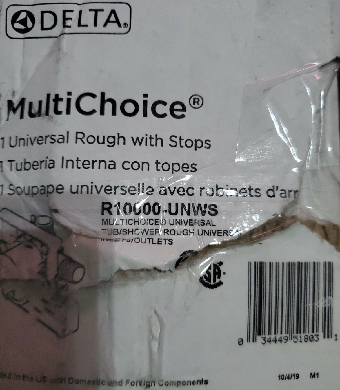 Delta R10000-UNWS MultiChoice Universal Tub & Shower Valve Body | eBay