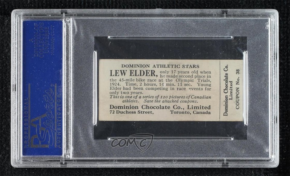 1925 Dominion Athletic Stars Lew Elder #38 PSA 5 14rq | eBay