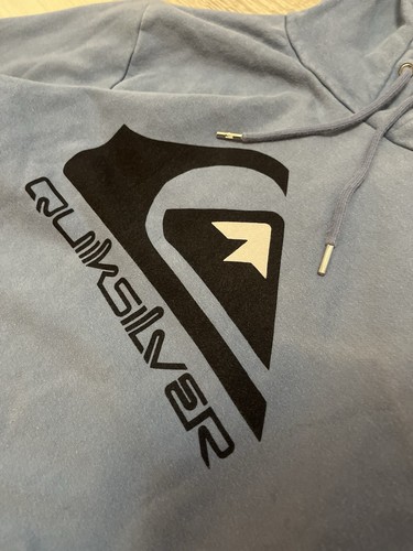 Quicksilver Vintage Hoodie Sweatshirt Surf Skate Logo Light Blue Y2K ...