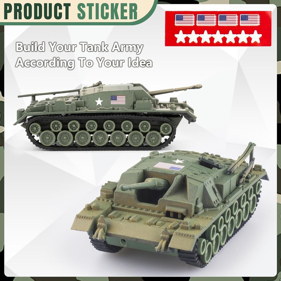 U.S Toy Tank and Army Men Toys Playset, 2pc Tank-5 Models and 10pc Toy ...
